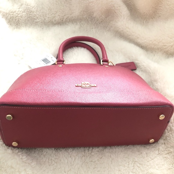 Coach | Bags | Coach Retail30 Mini Sierra Satchel In Rouge Gold | Poshmark